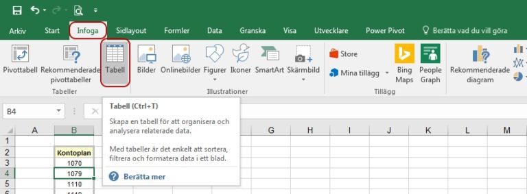 Exceltips - Dataverifiering med tabell | Excelspecialisten