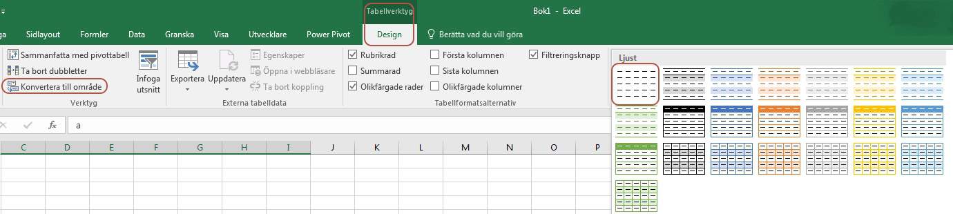 Exceltips - Konvertera tabell till områden i Excel | Excelspecialisten